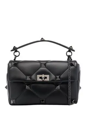 Valentino Garavani Roman Stud Leather Tote - Black