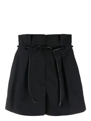 3.1 Phillip Lim Paperbag Waist Mini Shorts - Black