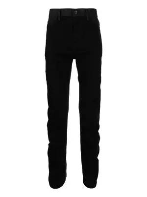 JULIUS Low-rise Straight-leg Trousers - Black