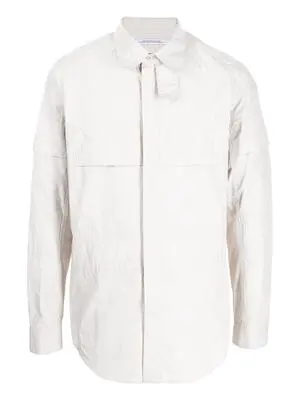 JULIUS Concealed-front Fastening Shirt - White