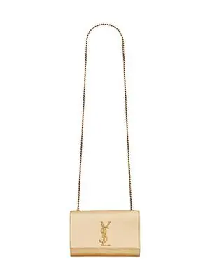 Saint Laurent Kate Small Patent Leather Shoulder Bag Gold