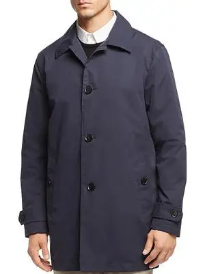 Cole Haan Long Sleeve Trench Coat - Navy