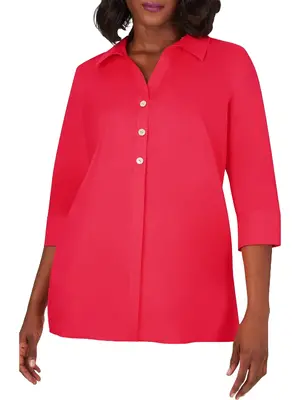 Foxcroft Foxcroft Pamela Stretch Tunic Blouse Watermelon