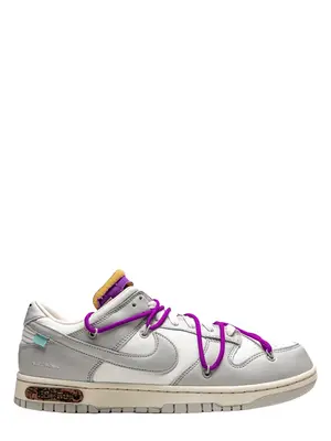 Nike X Off White Dunk Low Lot 28 Sneakers - Grey