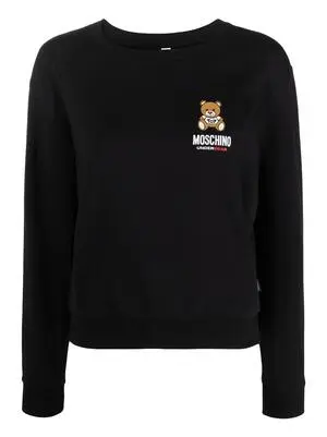 Moschino Teddy Bear-print Crew Neck Jumper - Black