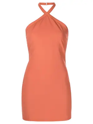 Lhd Brigadieros Halterneck Dress - Orange