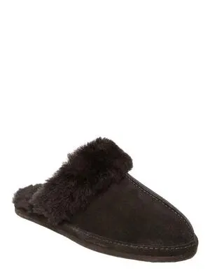 Minnetonka Minnetonka Genuine Sheepskin Slipper Black