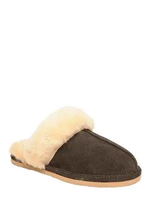 Minnetonka Minnetonka Genuine Sheepskin Slipper Charcoal