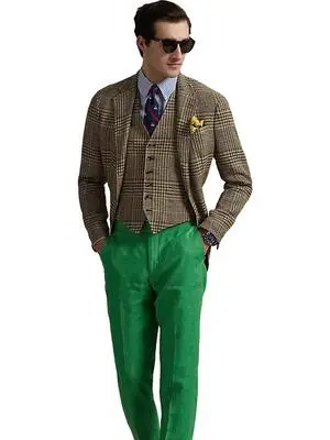 Ralph Lauren Linen Trousers Life Boat Green