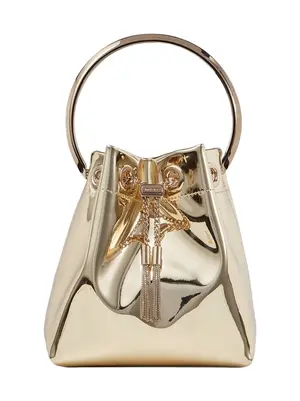 JIMMY CHOO Bon Bon Metallic Bucket Bag - Gold