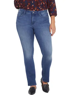 NYDJ NYDJ Sheri Slim Straight Leg Jeans Bluewell