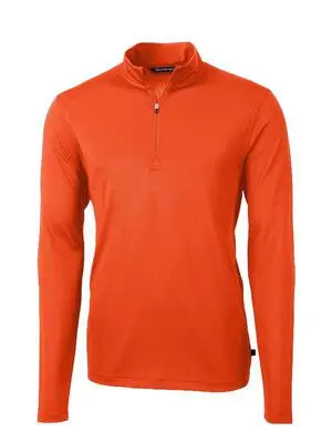 Cutter & Buck Cutter & Buck Virtue Piqué Quarter-Zip Pullover College Orange