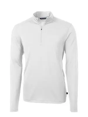 Cutter & Buck Cutter & Buck Virtue Piqué Quarter-Zip Pullover White