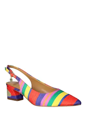 J. Reneé J. Reneé Shayanne Pointed Toe Slingback Pumps Bright Multi