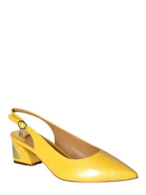 J. Reneé Shayanne Pointed Toe Slingback Pumps - Lemon