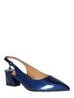 J. Reneé J. Reneé Shayanne Pointed Toe Slingback Pumps Navy