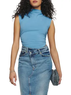 REFORMATION Reformation Lindy Ruched Crop Top Capri
