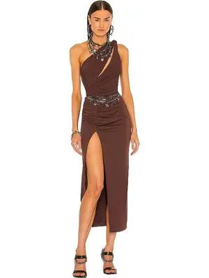 Dundas X Revolve Kate Midi Dress - Chocolate Brown