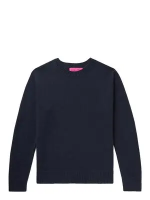 THE ELDER STATESMAN Cashmere Crewneck Sweater - Blue