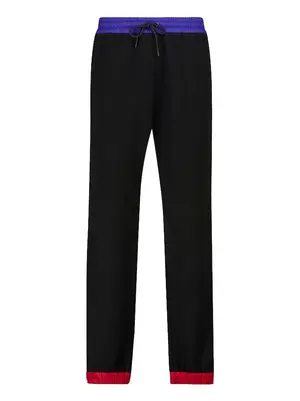 Moncler Fleece Wool-blend Pants - Black