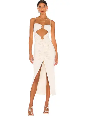 CAMILA COELHO Yasmeen Midi Dress - Beige