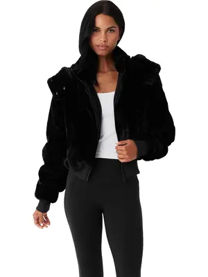 Alo Yoga Faux Fur Foxy Jacket - Black