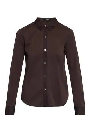 Theory Theory Riduro Organic Cotton Shirt Cacao