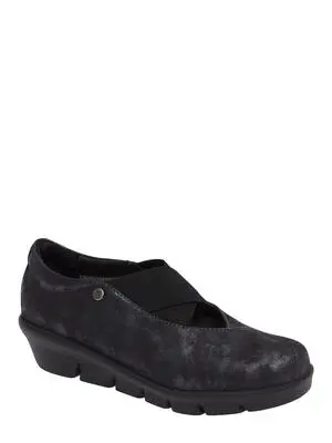 WOLKY Cursa Slip-on Sneakers - Black Leather