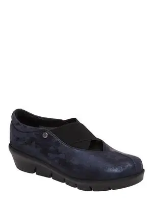 WOLKY Cursa Slip-on Sneakers - Navy Leather