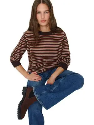 REFORMATION Katerina Lug Sole Chelsea Boot - Brown