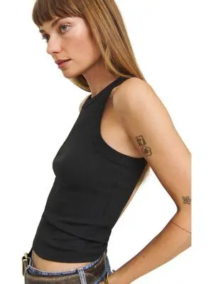 REFORMATION Tasha Tank Top Black