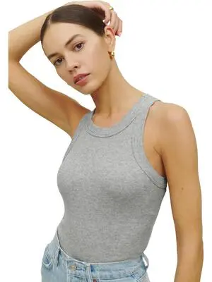REFORMATION Tasha Tank Top Heather Grey
