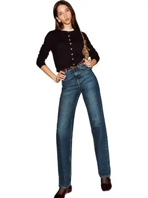 REFORMATION Wilder High-rise Wide-leg Jeans - Blue
