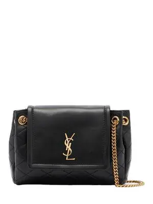 Saint Laurent Nolita Mini Leather Shoulder Bag - Black