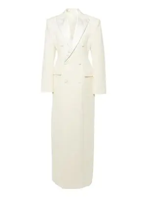Wardrobe.NYC Double-breasted Wool Coat - White