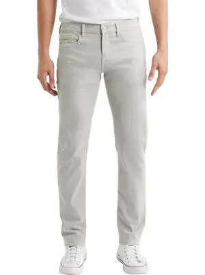 FRAME L'Homme Slim Fit Five-Pocket Twill Pants Cloud Grey