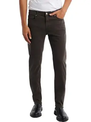 FRAME L'homme Slim Fit Five-pocket Twill Pants - Dark Chocolate