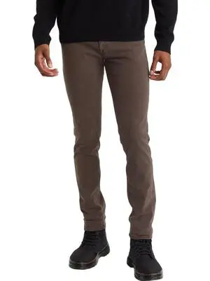 FRAME L'Homme Slim Fit Five-Pocket Twill Pants Mocha