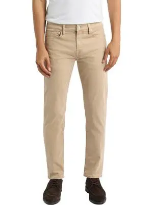FRAME L'homme Slim Fit Five-pocket Twill Pants - Soft Beige