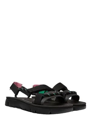 Camper Camper Oruga Slingback Sandal Black/ Black