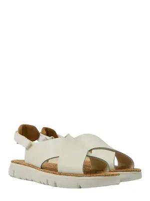 Camper Camper Oruga Slingback Sandal White Natu