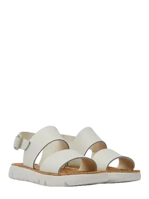 Camper Camper Oruga Slingback Sandal White Natural