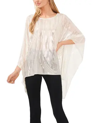 Chaus Chaus Hilo Dolman Sleeve Tunic Ivory/ Gold