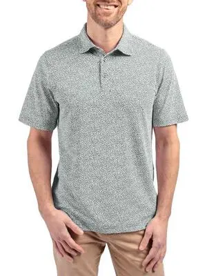 Cutter & Buck Virtue Piqué Botanical Print Polo Hunter