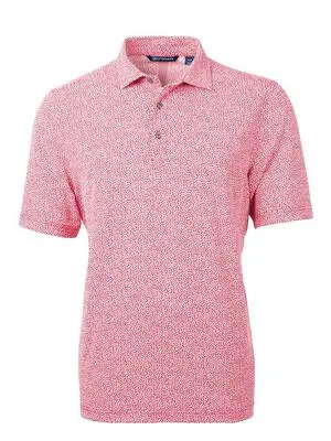 Cutter & Buck Virtue Piqué Botanical Print Polo Red