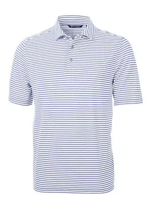 Cutter & Buck Virtue Piqué Stripe Recycled Blend Polo Hyacinth