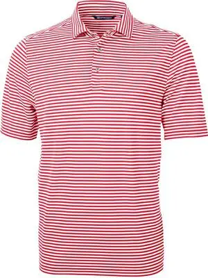 CUTTER & BUCK Virtue Piqué Stripe Recycled Blend Polo