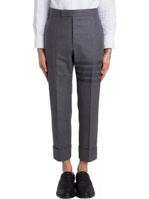 Thom Browne 4-bar Cropped Pants - Med Grey