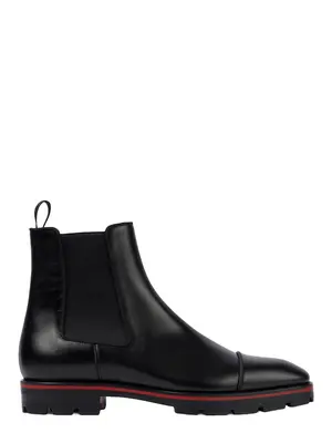 CHRISTIAN LOUBOUTIN Melon Leather Chelsea Boots - Black