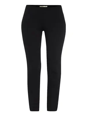 THE ROW Woolworth Mid-rise Ankle Leggings - Black